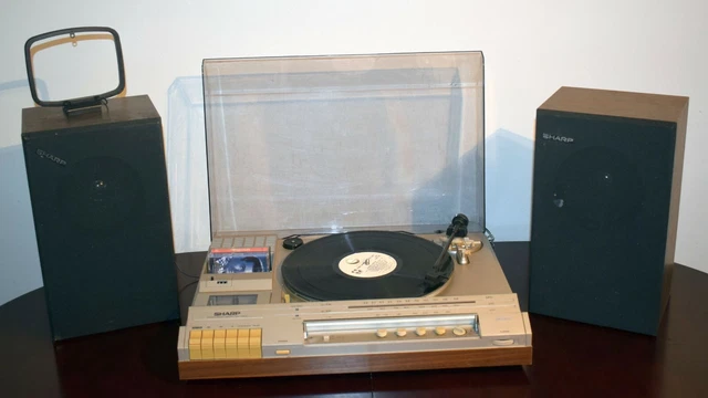 VINTAGE SHARP SG-170EW Stereo Music Center Record Player turntable ...
