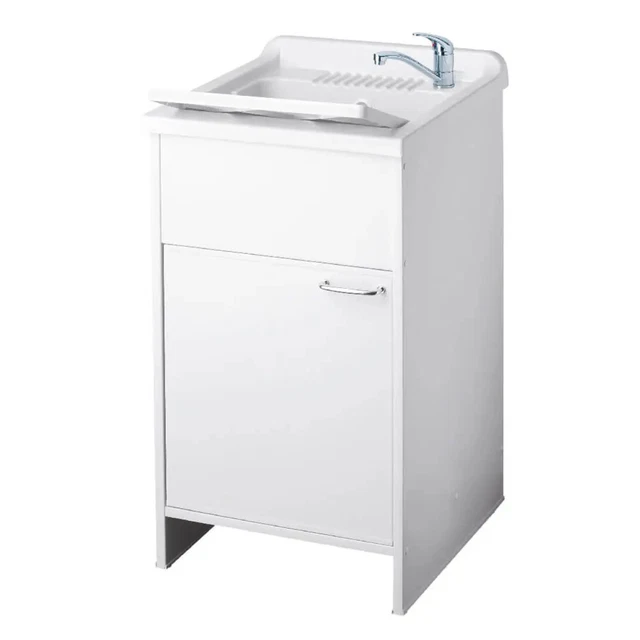 MOBILE LAVATOIO IN resina lavanderia Pilozza lavapanni PVC bianco ...