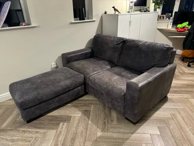 DFS CAESAR Julius Large Tan Leather Corner Sofa 750.00 PicClick UK