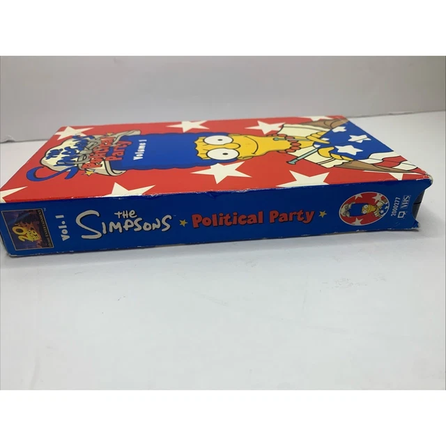 THE SIMPSONS POLITICAL Party Volume 1 VHS 2000 20th Century Fox Marge ...