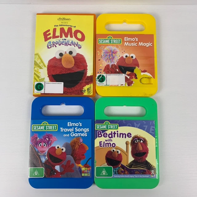 ELMO 4 DVD bundle - Elmo in Grouchland, Bedtime with Elmo, Elmo's Music ...