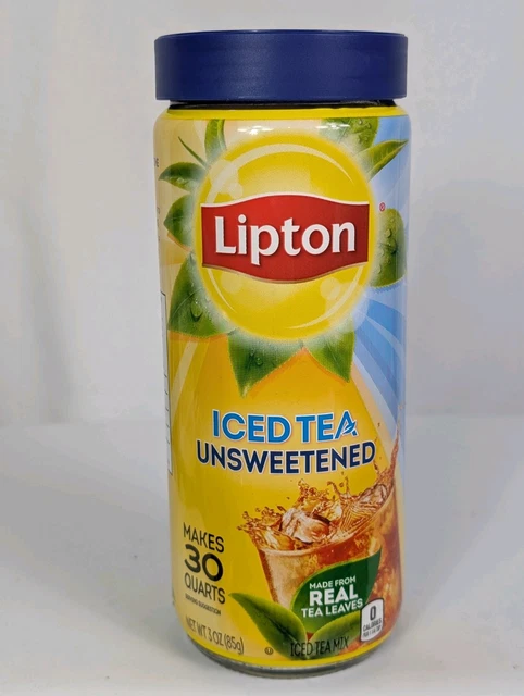 LIPTON UNSWEETENED INSTANT Iced Tea Mix - 30 Quart Discontinued Expires ...