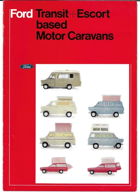 FORD ESCORT VAN Mk1 & Transit Mk1 Motor Caravans 1971 UK Market Sales ...