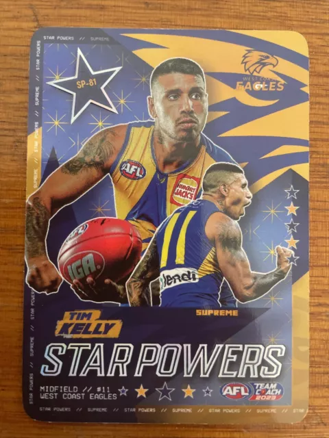 AFL TEAMCOACH 2023 Team Star Powers Tim Kelly West Coast SP-81 Code ... AFL TEAMCOACH 2023 Team Star Powers Tim Kelly West Coast SP-81 Code ...