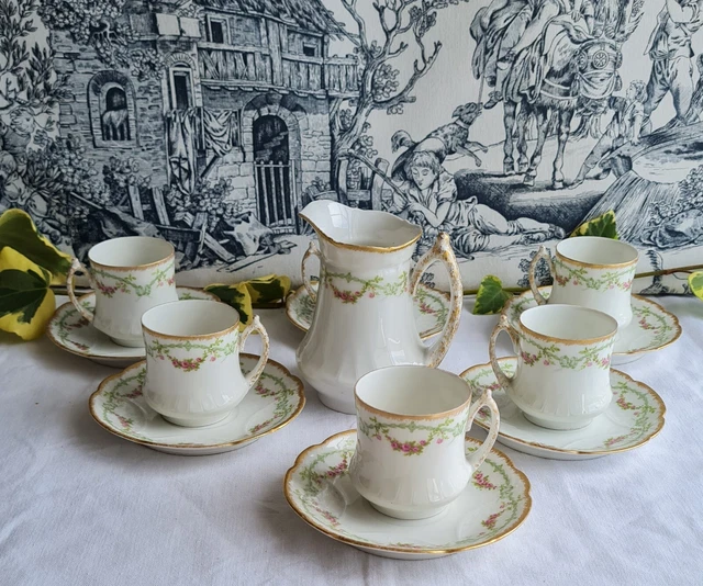 Service A Cafe Porcelaine De Limoges Ancien