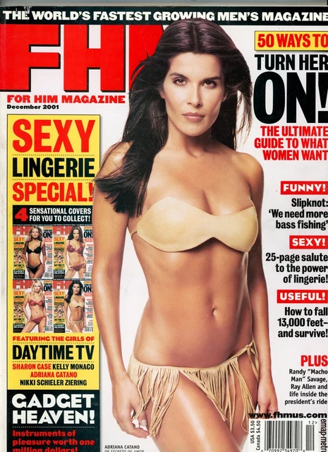FHM MAGAZINE - December 2001 with Adriana Catano on the cover £10.34 ...