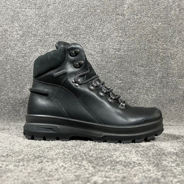 ECCO RUGGED TRACK GTX Mens Sz 41 Black GoreTex Hiking Outdoor Utility ...