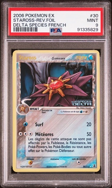 CARTE POKÉMON : Staross Reverse 30/113 - Psa 9 - Ex Especes Delta EUR 199,90 - PicClick FR