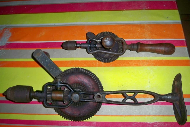RARE MODELES OUTILS ANCIENS vilebrequin, 1 chignole à 2 Vitesses+ 1 ...