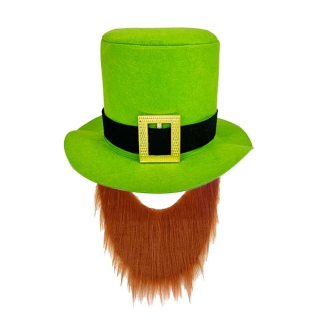IRISH HAT WITH Mustaches Beards Irish Festival Outfit Accessories for ...