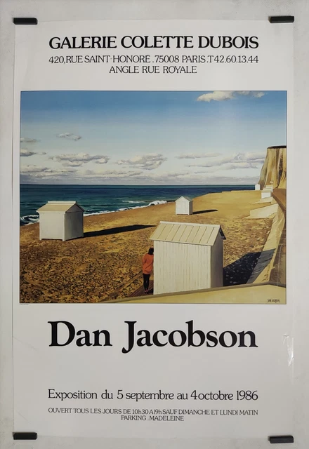 JACOBSON DAN GALERIE COLETTE Dubois 1986 Affiche Originale Exposition ...