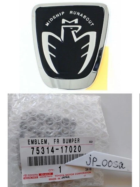 TOYOTA GENUINE MR2 MRS Spyder Midship Runabout Front Emblem 75314-17020 ...