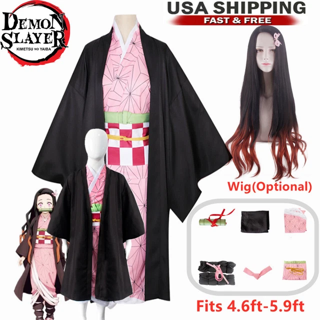 DEMON SLAYER KAMADO Nezuko Costume Kimetsu No Yaiba Anime Halloween ...