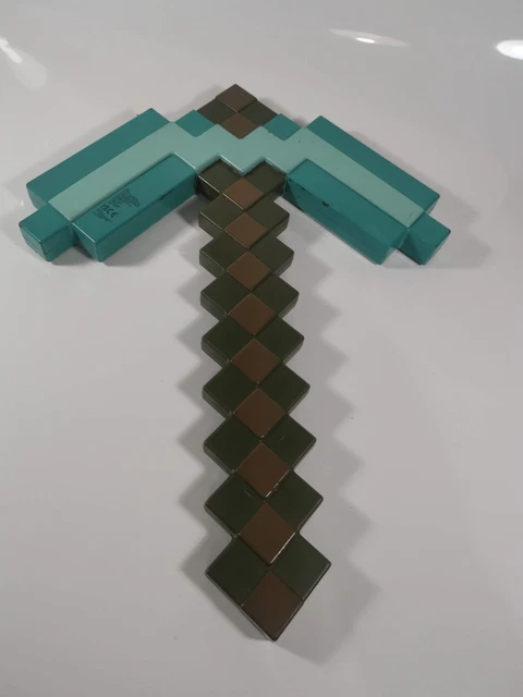 MINECRAFT DIAMOND PLASTIC Pickaxe 40cm Mojang Official Merchandise. £13 ...