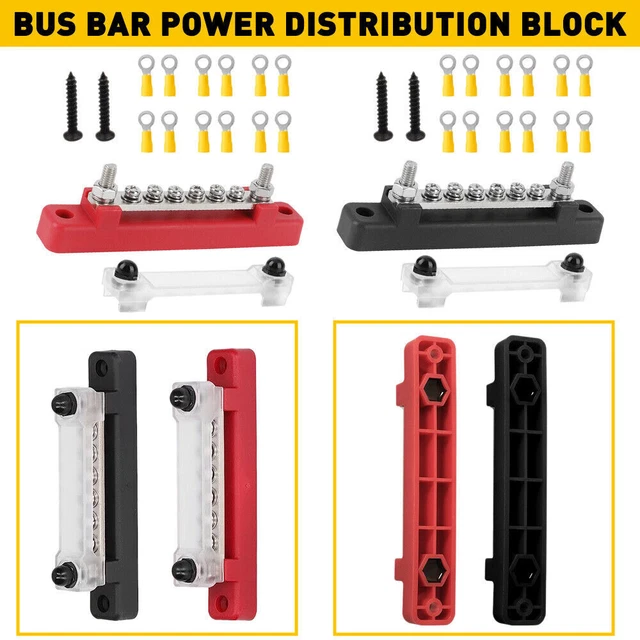 2PCS 150A 12V DC 6 WAY TERMINAL BUS BAR DISTRIBUTION BLOCK FOR CAR ...