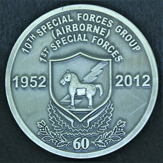 US ARMY 10TH Special Forces Group Airborne Trojan Horses Challenge Coin ...