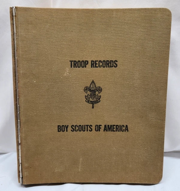 VINTAGE 1949 BOY Scouts of America Troop Record Binder with Vintage ...