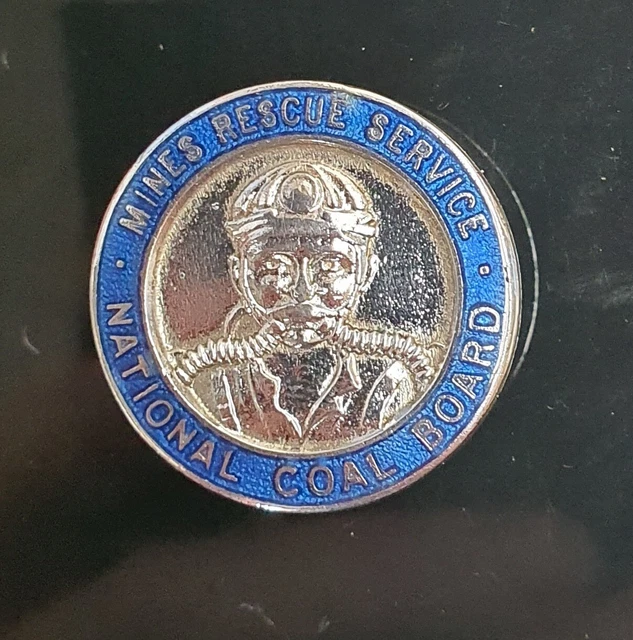 MINES RESCUE SERVICE Pin National Coal Board Issued c1957 to F Smith ...