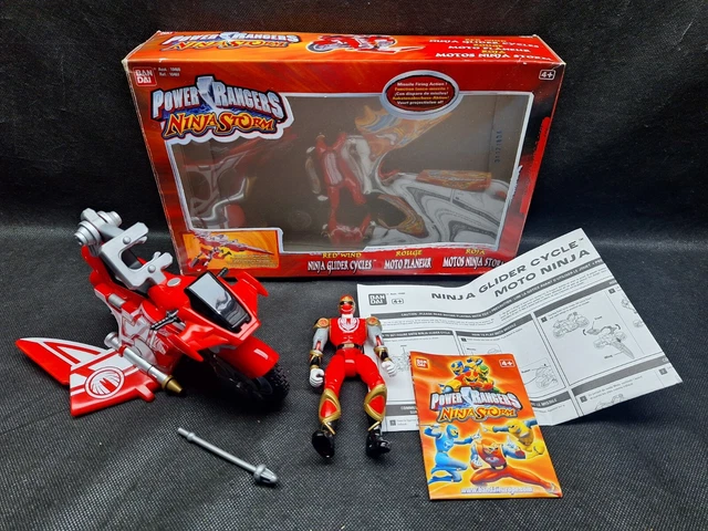 Power Rangers Ninja Storm Red Wing Ninja Glider Cycles Complete Tested 8018