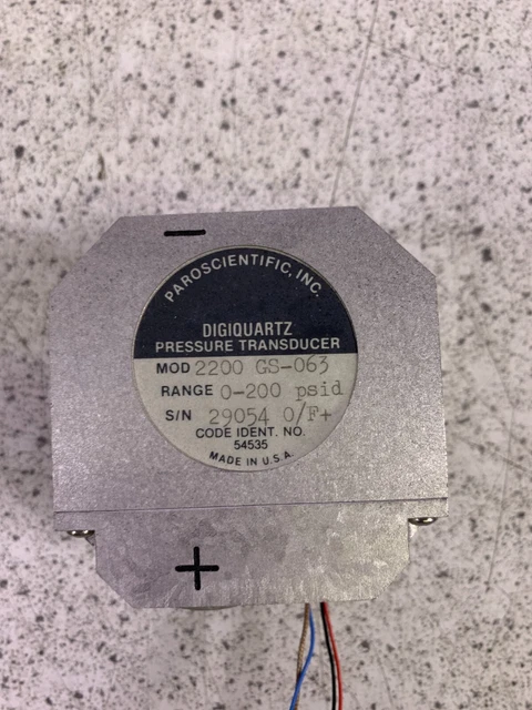 PAROSCIENTIFIC DIGIQUARTZ DIFFERENTIAL Pressure Transducer Model 2200 ...