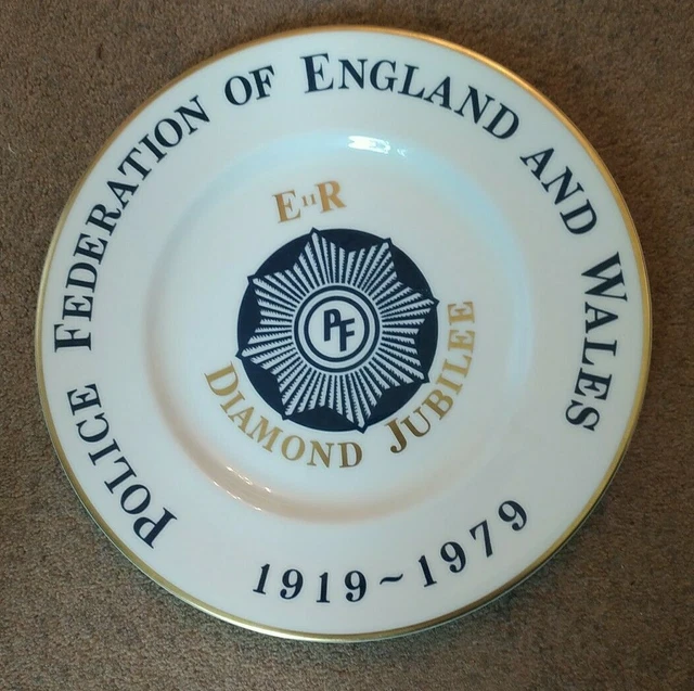 POLICE FEDERATION OF England And Wales Diamond Jubilee Plate 1919-1979 ...