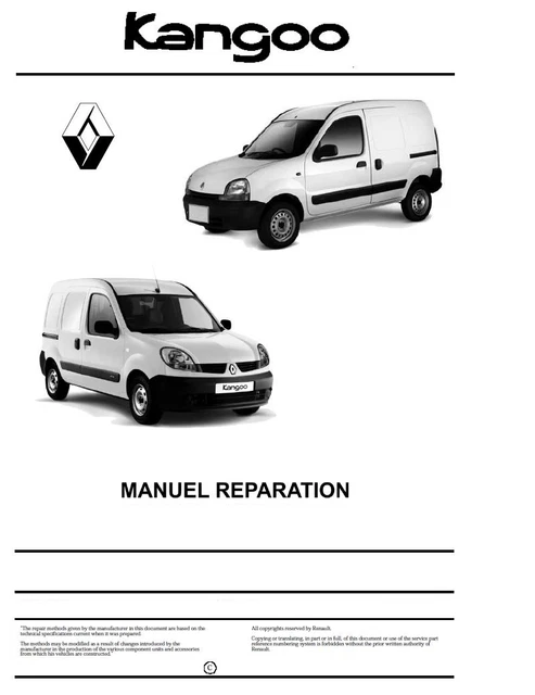 MANUEL ATELIER ENTRETIEN réparation technique Renault Kangoo 1 phase 1-2 + 4x4 EUR 25,00 ...