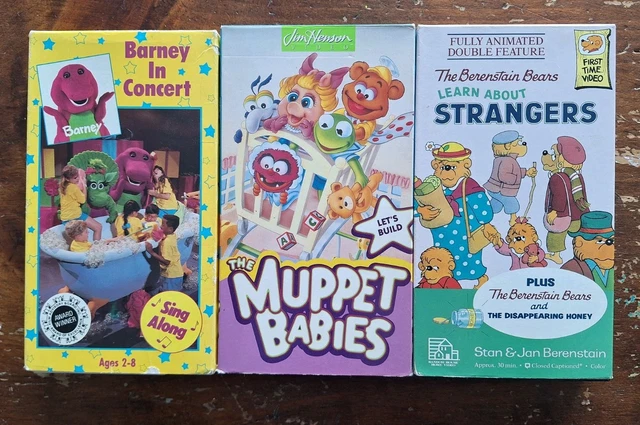 BARNEY & FRIENDS Barney In Concert , Muppet Babies, Bernstain Bears VHS ...