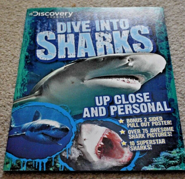 DISCOVERY CHANNEL DIVE into Sharks magazine + poster - LIKE-NEW ...