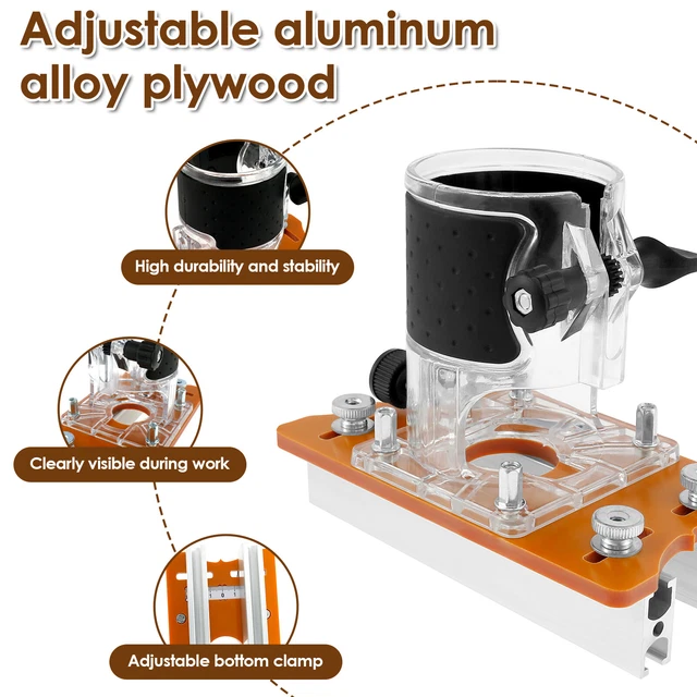 FASTENER SLOTTING BRACKET and Router Base Kit Sturdy 2 in 1 Slotted ...