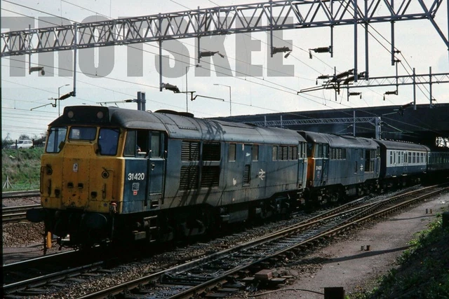 35MM SLIDE BR British Railways Diesel Loco Class 31 31420 Nuneaton 1989 ...