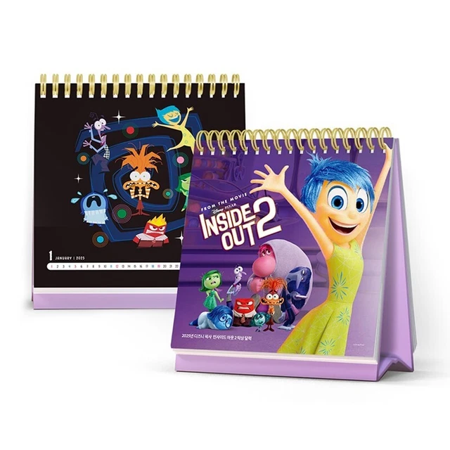 2025 DISNEY INSIDE Out Korean Desk Calendar Room Decoration Joy Sadness ...