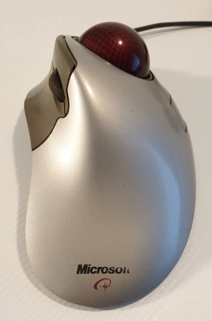 MICROSOFT TRACKBALL EXPLORER 1.0 PS2/USB Compatible Corded Ergonomic ...