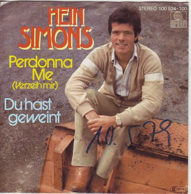 PERDONNA ME - Hein Simons (Heintje) - Single 7" Vinyl 199/12 EUR 5,99 ...