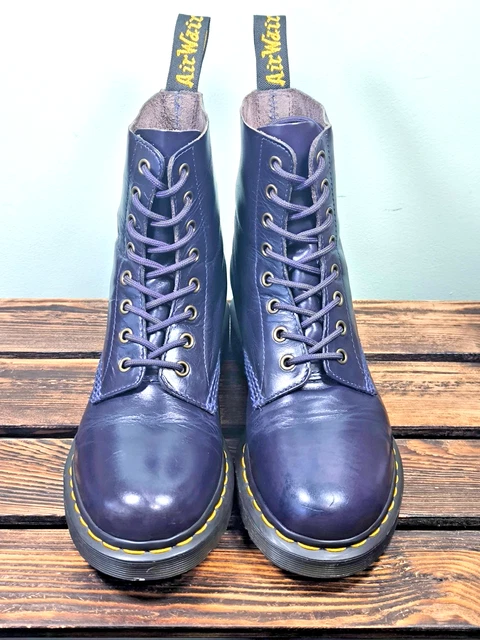DR MARTENS THE Original 1460 Pascal Purple/Violet boots 8 eyes size UK ...