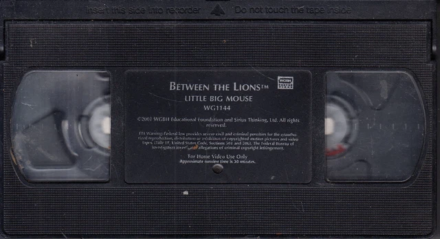 4 VHS LOT Between the Lions Wiggles PBS Little Big Mouse-Lost Rock-Ram ...