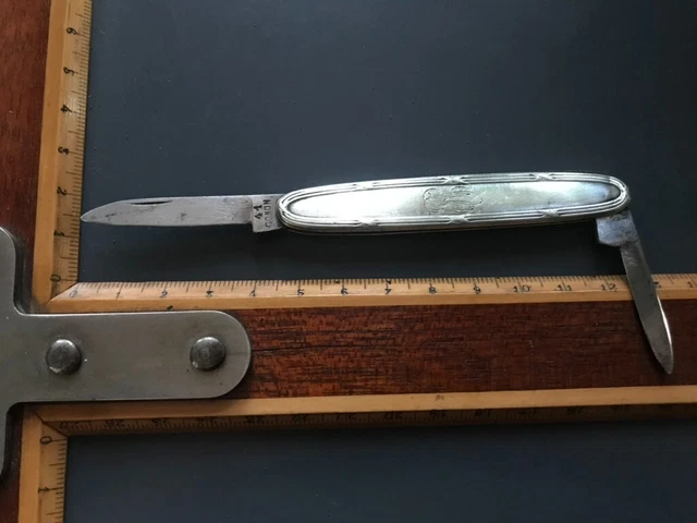 COUTEAU CANIF ANCIEN 41 GONON initiales gravees antique knife coltello ...