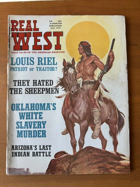VINTAGE REAL WEST Magazine, August 1970. Native American Cover Art. £5. ...