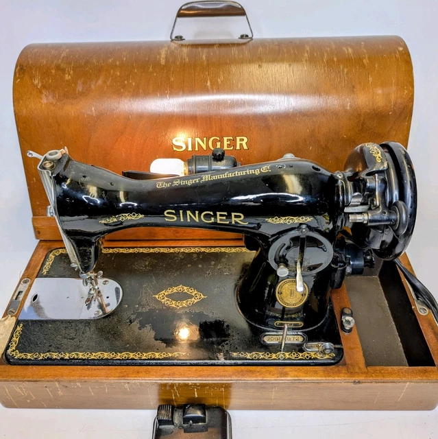 RARE SINGER MODEL 15J Electric Sewing Machine Pedal BAJ3-A Works Wood ...