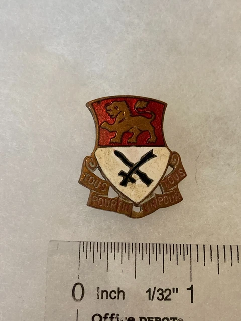 AUTHENTIC US ARMY 15th Cavalry Regiment Unit DI DUI Crest Insignia P ...