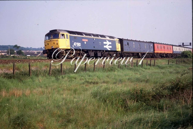 UK RAILWAY CLASS 47 Train Colour Slide Diesel Electric T90 £3.00 ...