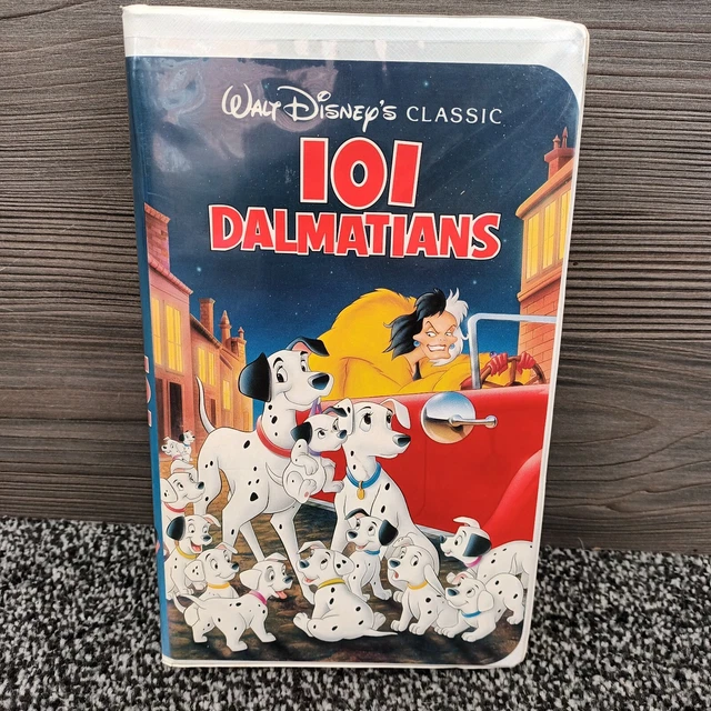 WALT DISNEY BLACK Diamond 101 Dalmatians Clam Shell Case VHS 1992 ...