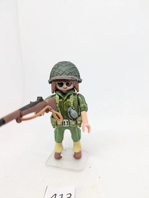 CUSTOM PLAYMOBIL WW2 - soldat américain N°413 EUR 25,00 - PicClick FR
