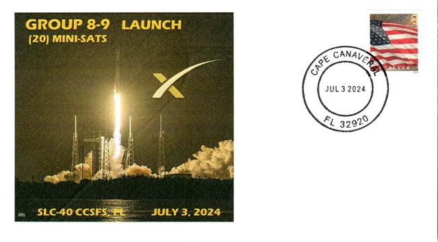 2024 SPACEX STARLINK Group 10-3 Launch Cape Canaveral 27 June SAS $6.89 ...