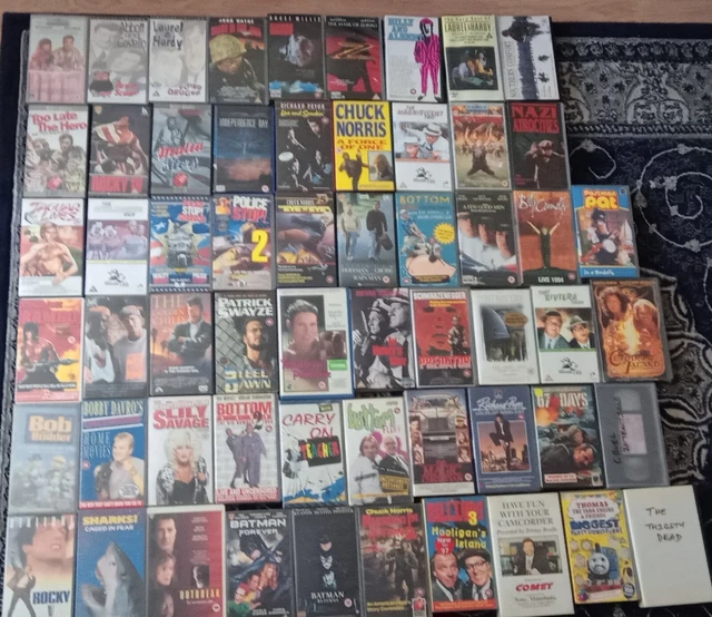 CLASSIC VHS VIDEO cassette movie / film bundle / joblot - 58 in total L ...