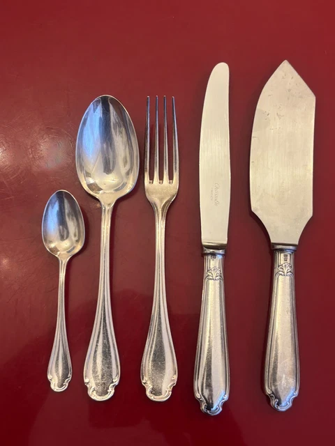 CHRISTOFLE ALFÉNIDE MÉNAGÈRE métal Argenté model Pompadour 47 Pièce EUR ...