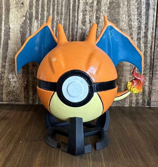 CHARIZARD INSPIRED FAN art 3D Print Pokeball - Hand painted $65.00 ...