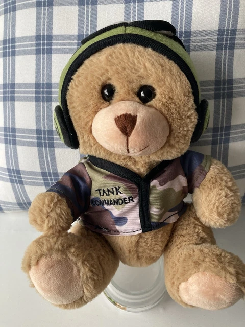 TANK COMMANDER TEDDY Bear Soft Toy - Kandy Toys - approx 8” seated £9. ...