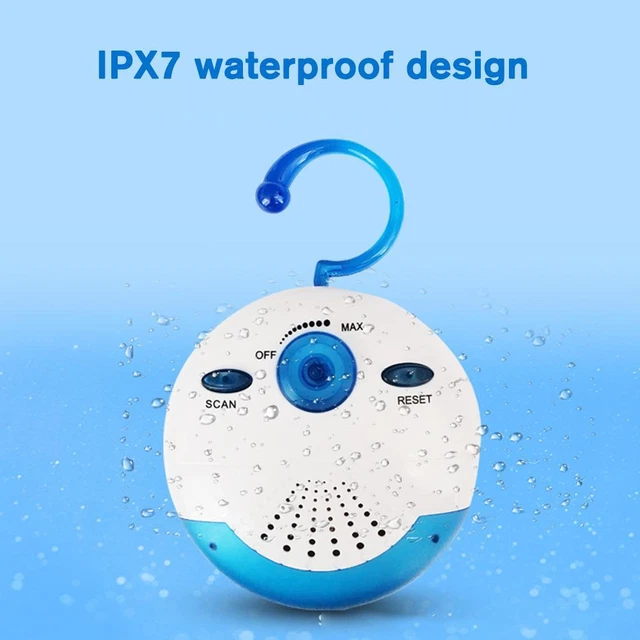 WATERPROOF SHOWER RADIO Proof AM FM Radio,Mini Portable Built in Spe ...