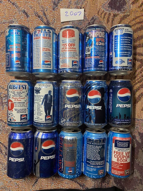 PEPSI PROMOTIONAL & Commemorative soda pop cans from 2007 (sold ...