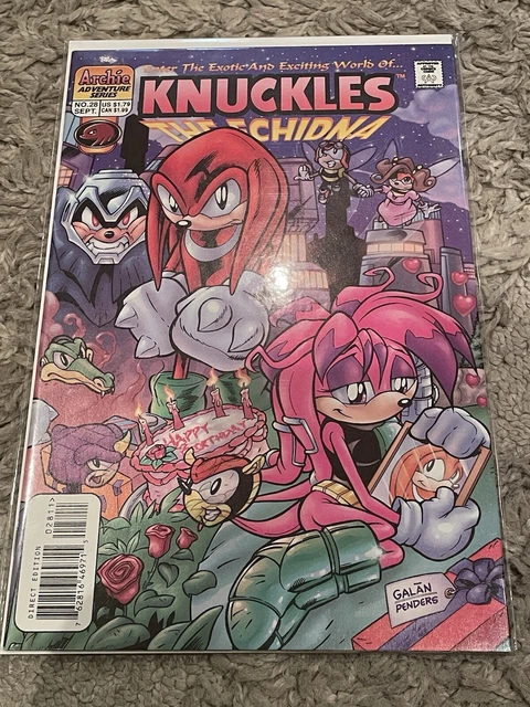 KNUCKLES THE ECHIDNA Archie Comic Issue 28 Rare Sonic The Hedgehog Sega ...